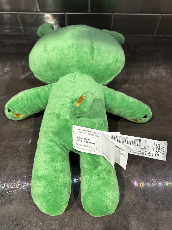 IKEA Branded AFTONSPARV Alien Plush - Green - Genuine 13 ½" Toy ...