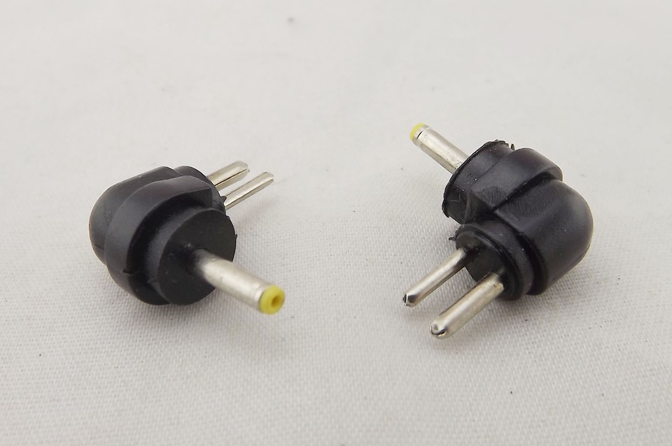 10x 2.5 x 0.7mm Universal AC DC 2 Pin Charger Tip Power Adapter ...