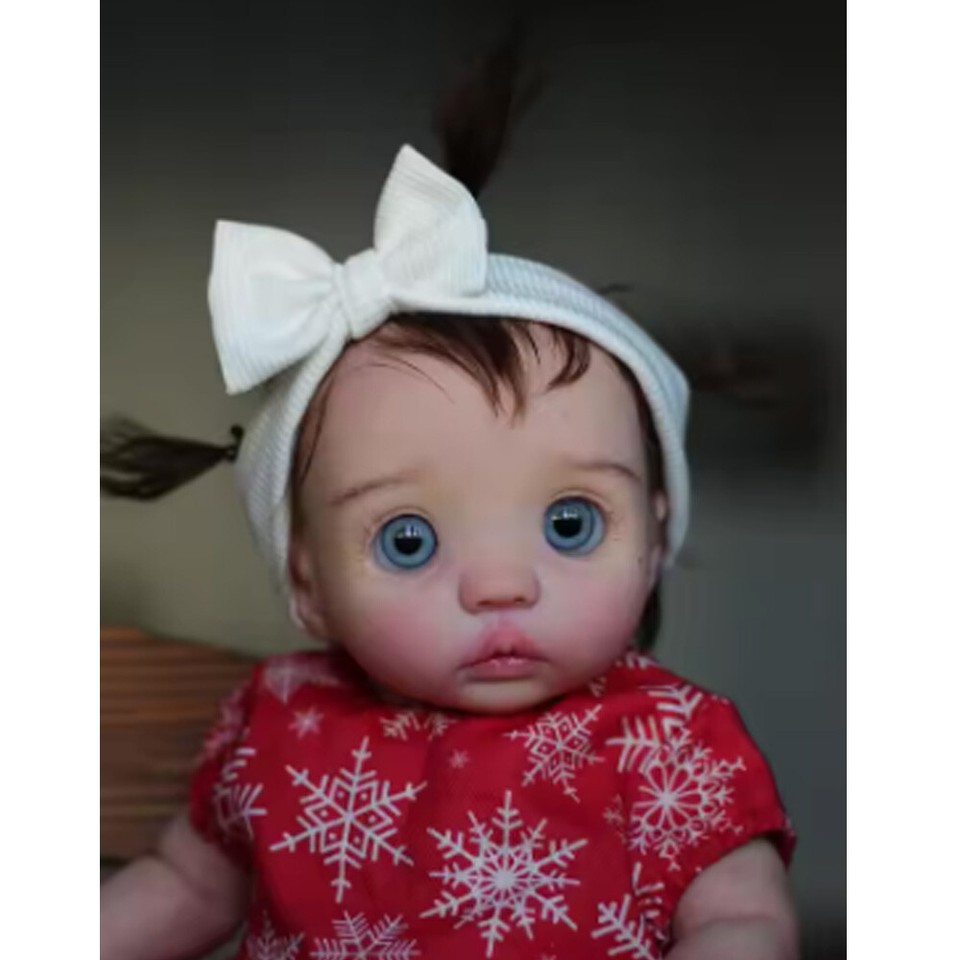 16in Reborn Baby Doll Peeka Short Hair Cloth Body + Belly Plate ...