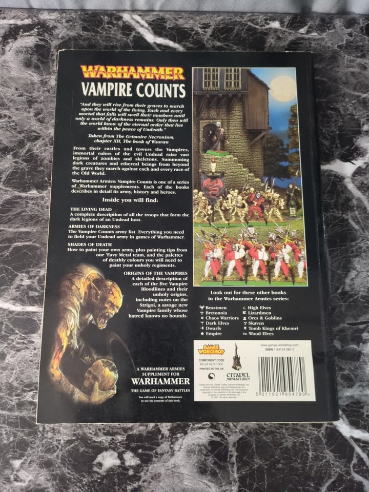 Vampire Counts 2001 Warhammer Softback Armies Book (Undead Supplement ...