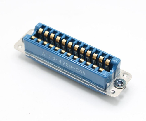 26-4200-24S 24-Pin Contact Rack Panel Blue Ribbon Connector Receptacle ...