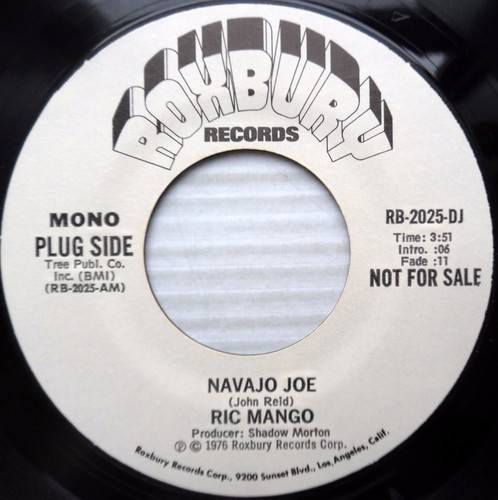 RIC MANGO ex-Ricky Vacels FOLK-rock promo 45 SHADOW MORTON 3:51 Navajo ...