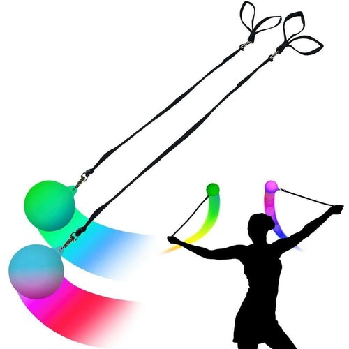 POI Throw Balls Dance Props Balls Performance Accessories LED Thrown ...