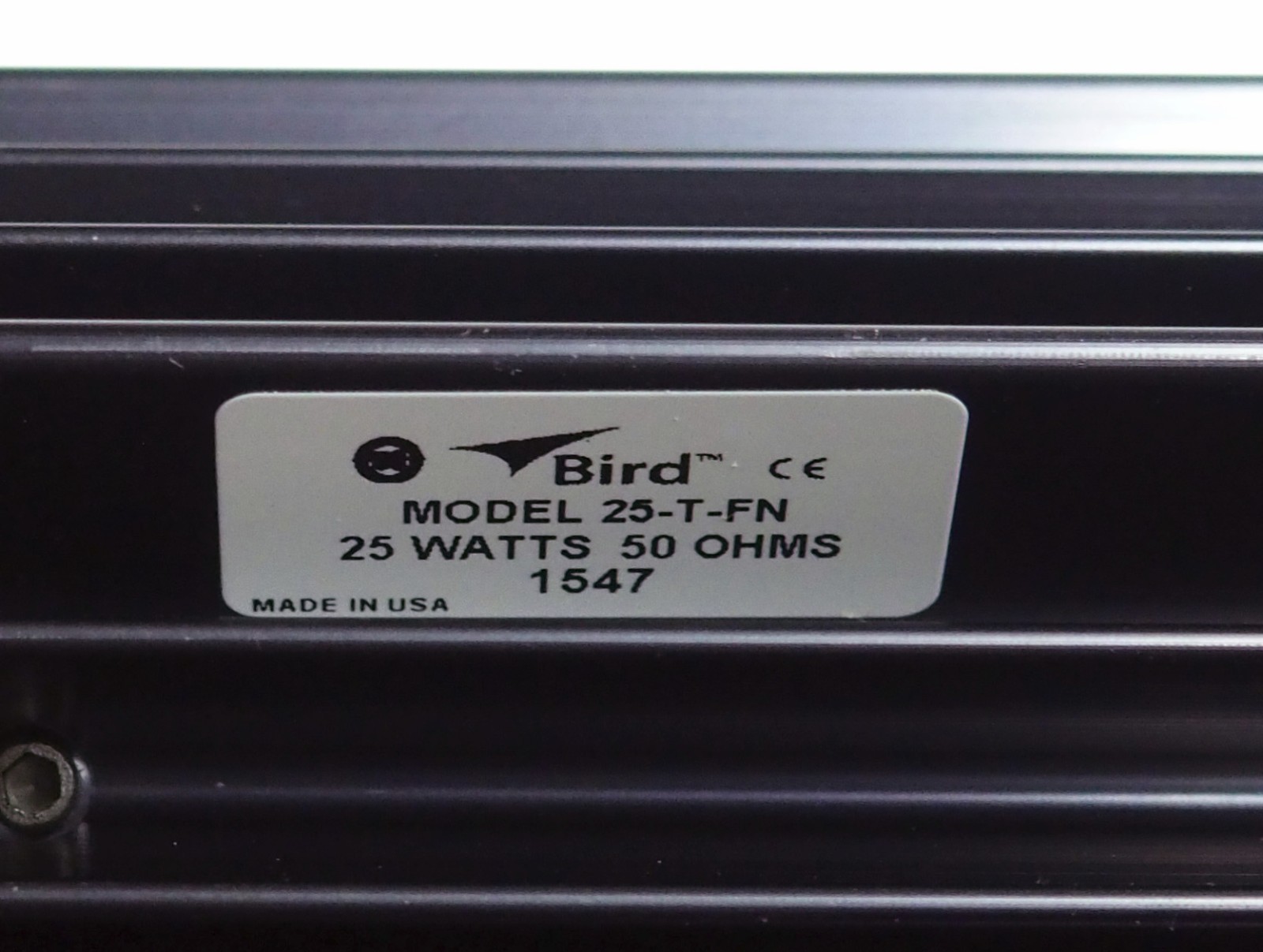 New Bird 25-T-FN 25 Watt 50 Ohm Continuous Duty RF Load good up to to 4 ...