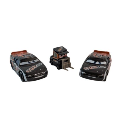 Disney Pixar Cars Nitroade #28 Aiken Axler Race Cars w/Pit Crew Pitty ...