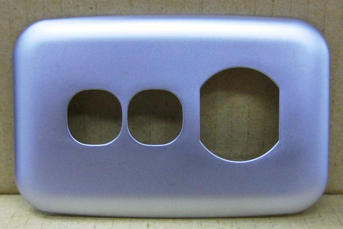 CLIPSAL SL BRUSH ALUMINIUM MATT COVER PLATE SINGLE P/POINT 1 EX SWITCH ...