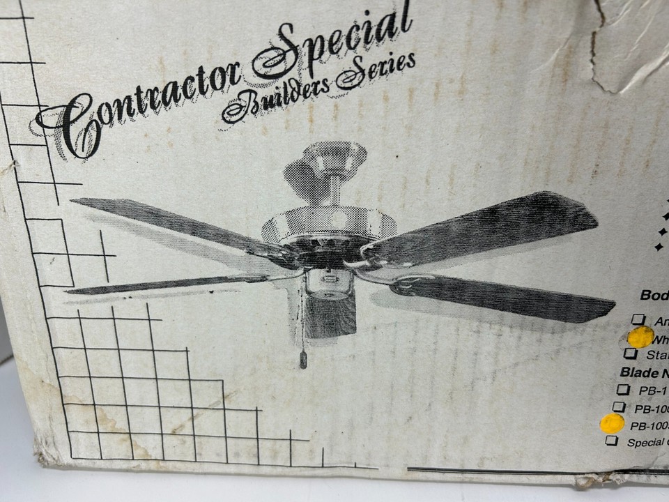 Concord 52CS 52" Ceiling Fan White/Brass w/ 5 White or Washed Oak ...