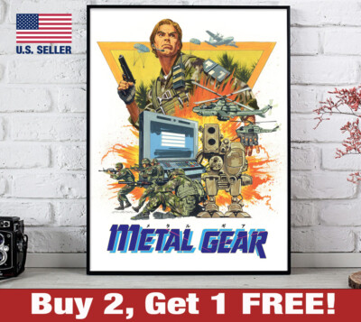 Metal Gear Poster 18" x 24" Print Retro 80s NES Game Room Wall Art | eBay