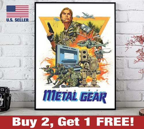Metal Gear Poster 18" x 24" Print Retro 80s NES Game Room Wall Art | eBay