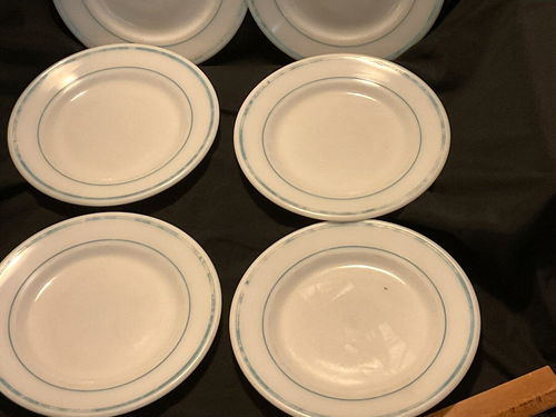 Corning Decor 9" Restaurant Ware Dinner Plate WORN Turquoise Double ...