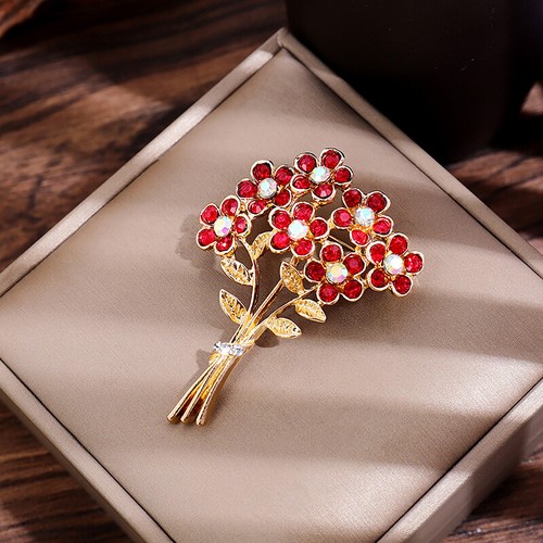 Fashion Rhinestone Bouquet Brooch Pin Women Coat Jewelry Party ...