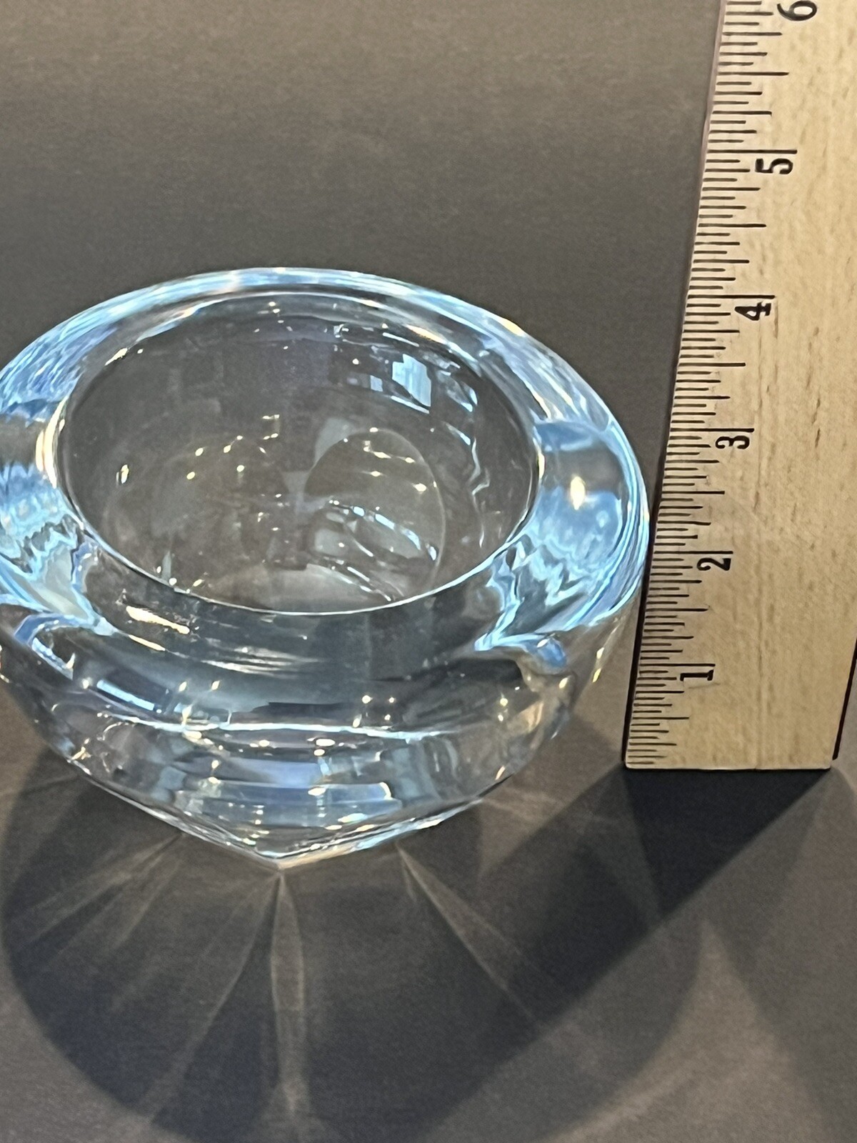 Orrefors Blown Glass Crystal Bowl, Candy Dish, Nut Dish, Octagonal ...