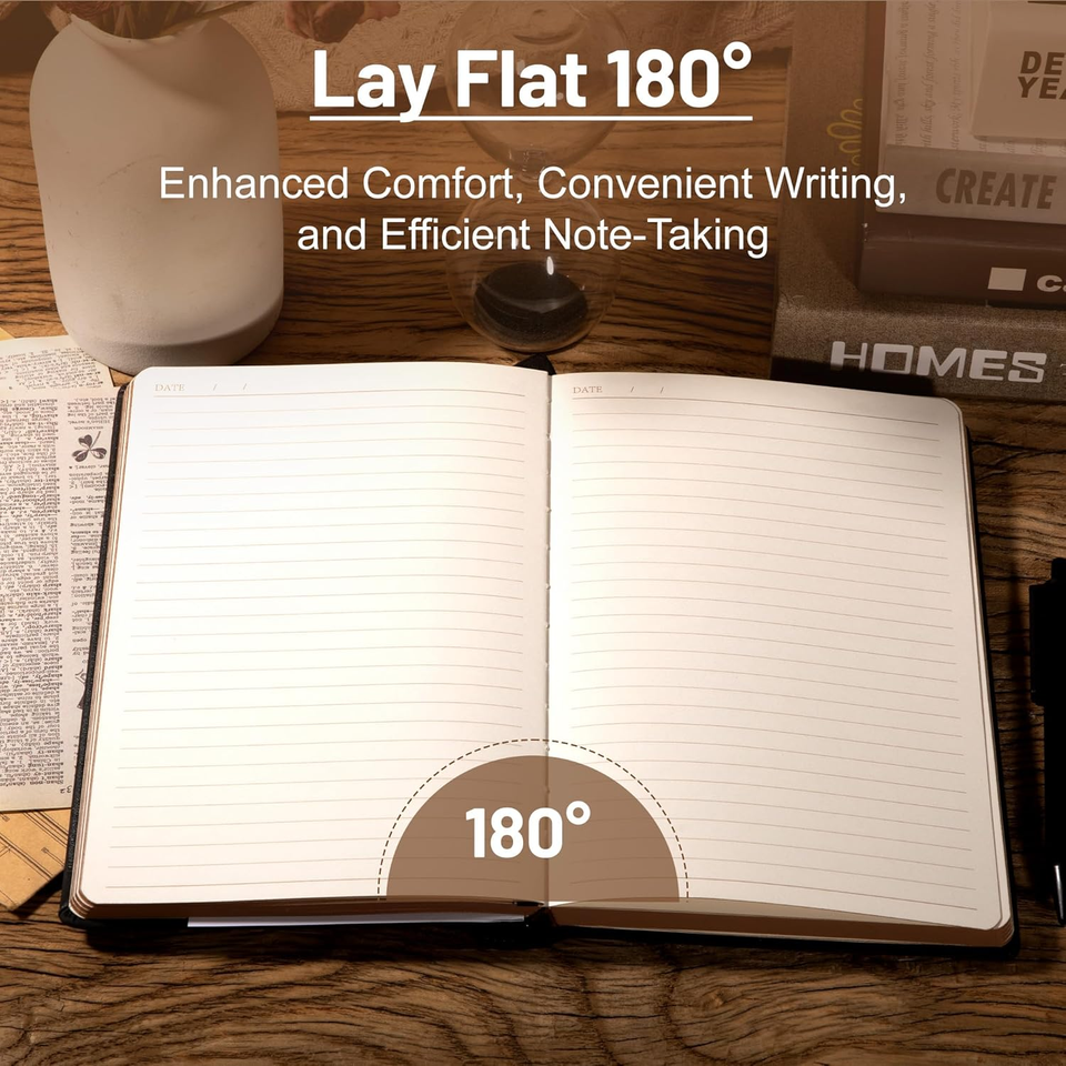 Compass Leather Notebook Journal for Men, 100 GSM 288 Pages Lined ...