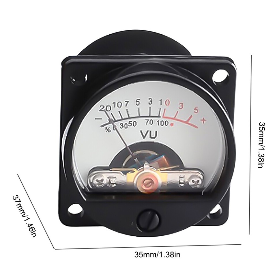 500UA VU Panel Meter Warm Back Light Recording VU Meter Audio Level Amp ...