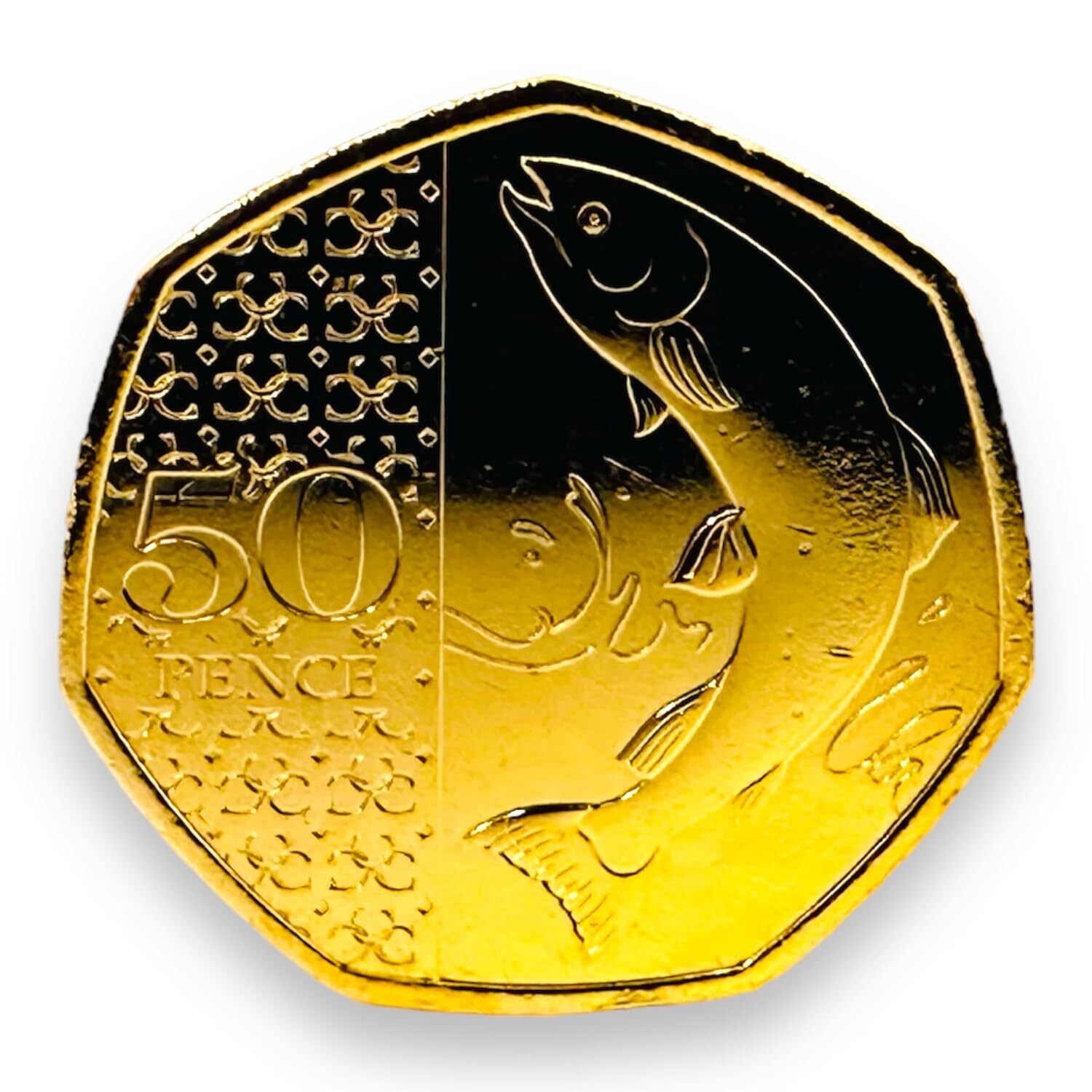 24ct Gold Plated 50p coins For Collectors Salmon 50p WWF 50p Charles ...