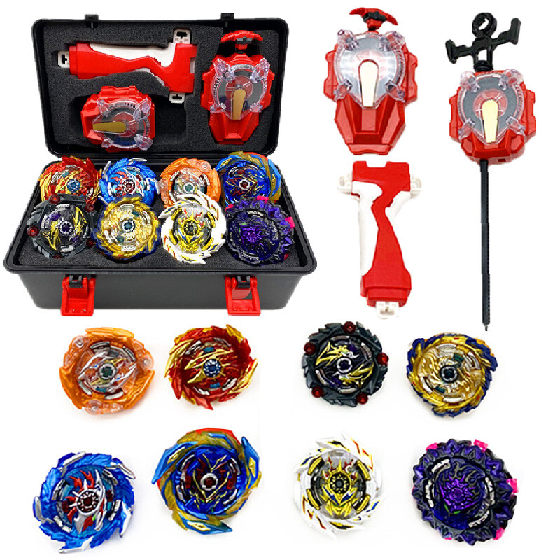 King 8pcs Super Gyro Burst Beyblade Set With Sparkling Launcher With ...