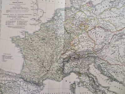 1st French Empire Napoleonic Europe 1880 Spruner historical map | eBay