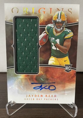 Jayden Reed 2023 Origins Rookie Jumbo Jersey Auto SP Packers RPA No ...
