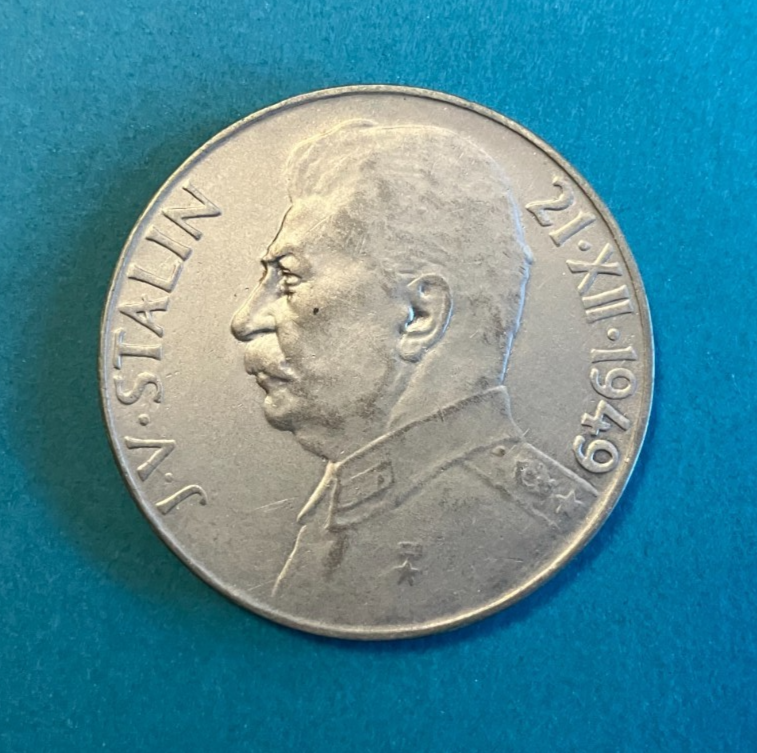 Czechoslovakia Stalin 70th Birthday Silver 100 Koruna, High Grade ...