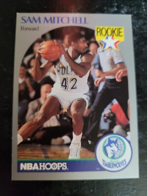 1990-91 NBA Hoops #188 Sam Mitchell, Minnesota Timberwolves RC | eBay