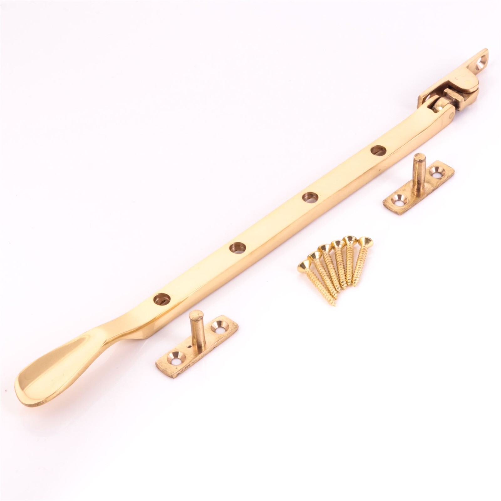SOLID BRASS VICTORIAN CASEMENT STAY 250MM LONG Window Lever Arm Latch ...