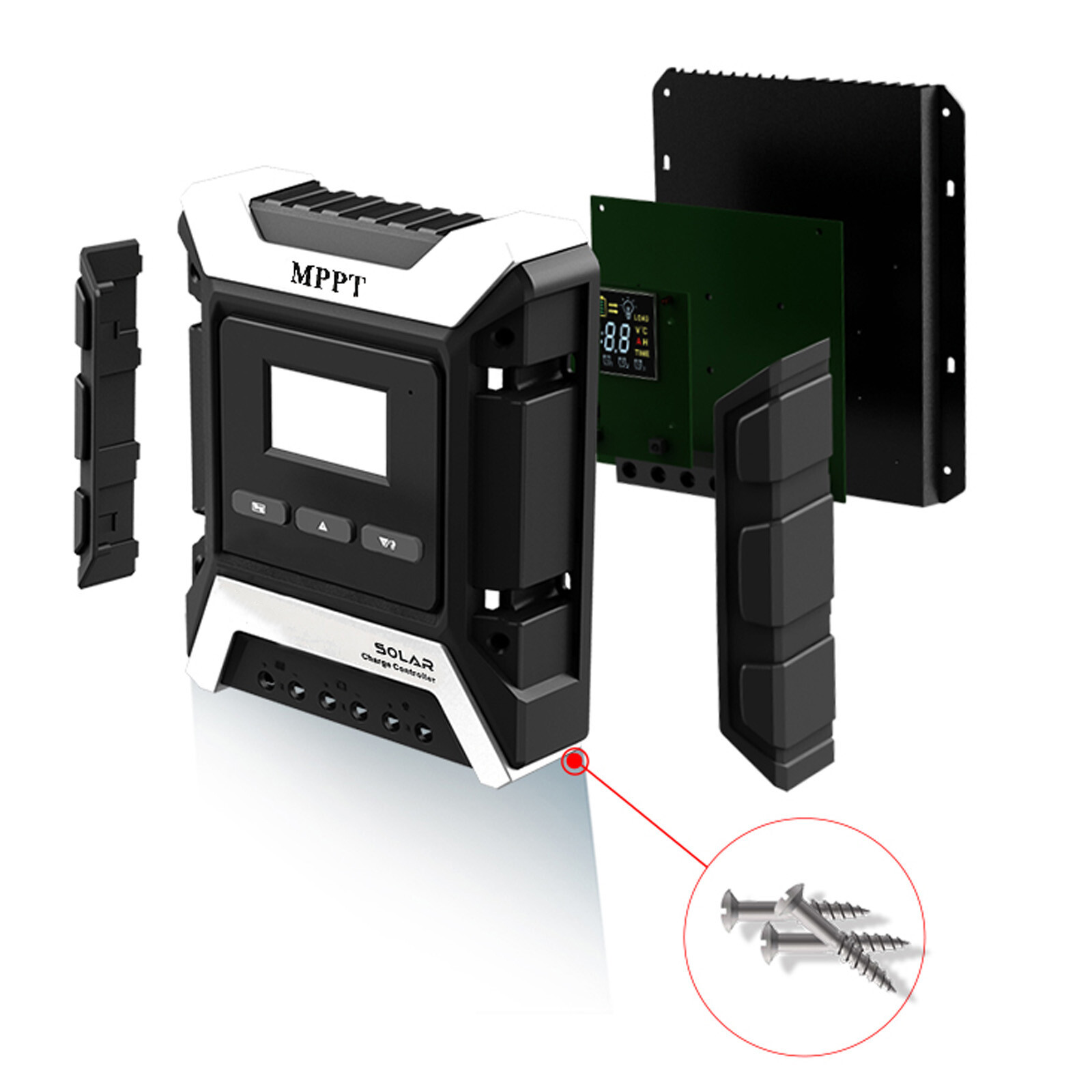 MPPT AUTO Dual USB Wind Solar Hybrid Charge Controller Charger 12V-60V ...