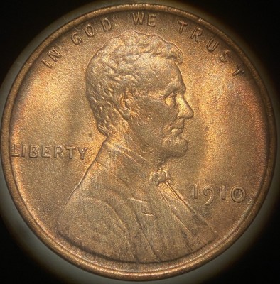 1910-P Brilliant Uncirculated Red Lincoln Wheat 1C Cent Penny From Old ...