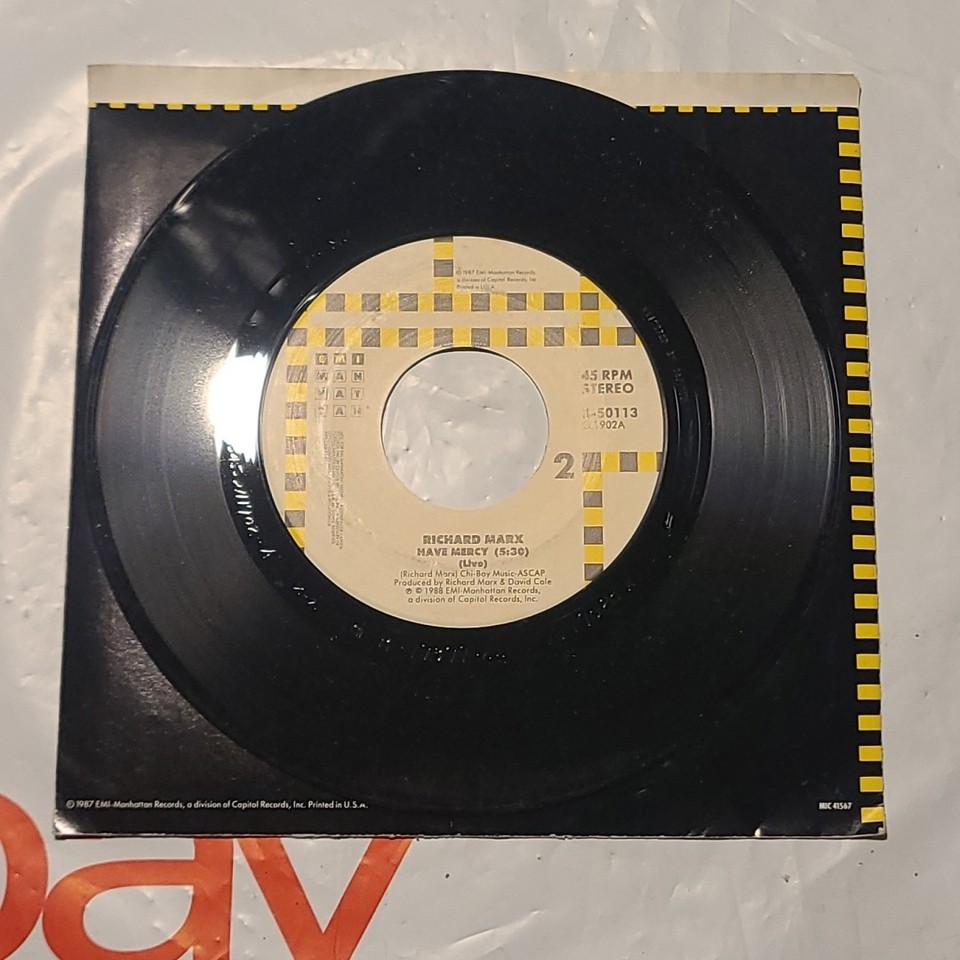 Richard Marx ~ Endless Summer Nights/ Have Mercy ~ EMI 45 RPM Record | eBay