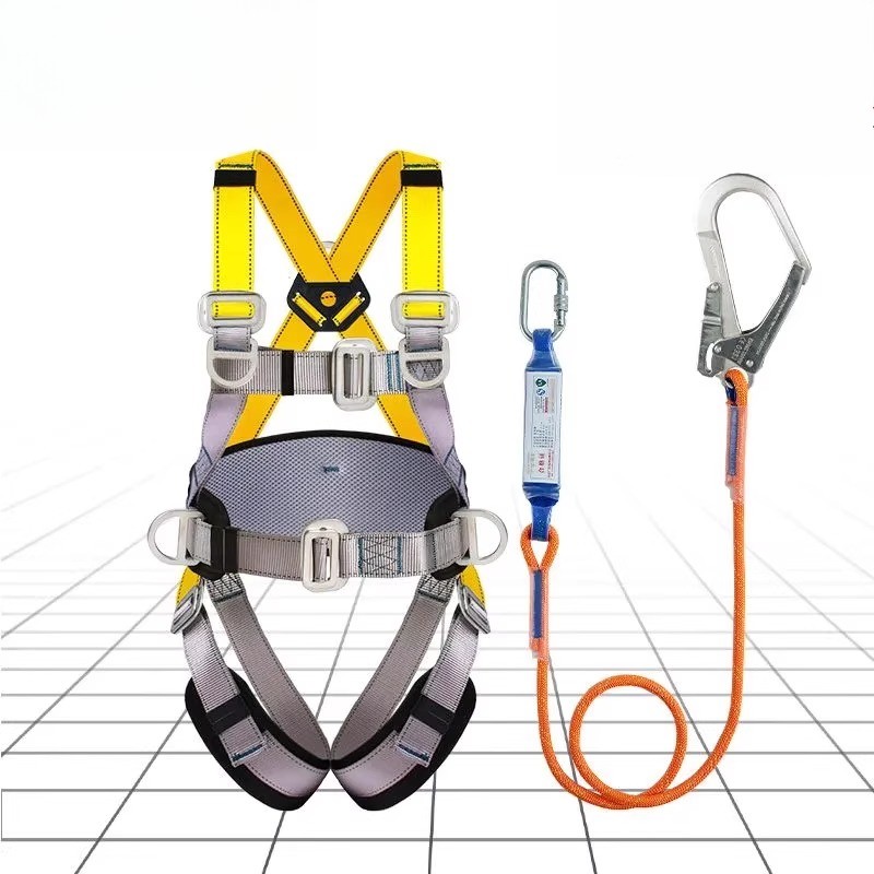 Full Body 5-point Harness Safety Harness Double Hook Fall Suspension | eBay