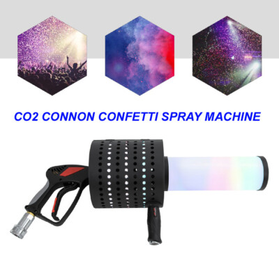 LED Co2 Confetti Jet Gun Cannon Machine RGB Colors CO2 Confetti Spray ...
