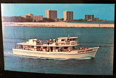 FL Clearwater Beach Super Queen / Dixie Queen Deep Sea Fishing Vintage ...