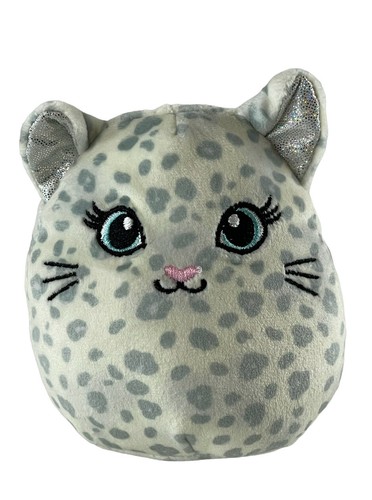 Squishmallow Justice Crystal Snow Leopard Plush 4” Strawberry Scented ...