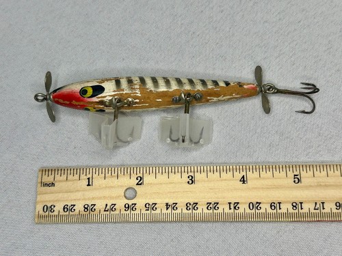 RARE VINTAGE SMITHWICK DEVILS HORSE WOOD BODY 3 HOOK 5 INCH LURE ...