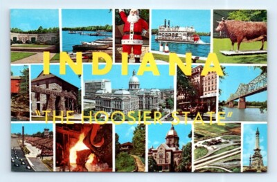 Postcard IN Indiana The Hoosier State Photo Multi View H10 | eBay