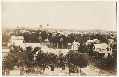 St Joseph, Minnesota - View of Town from Residential Area - c1910s rppc ...
