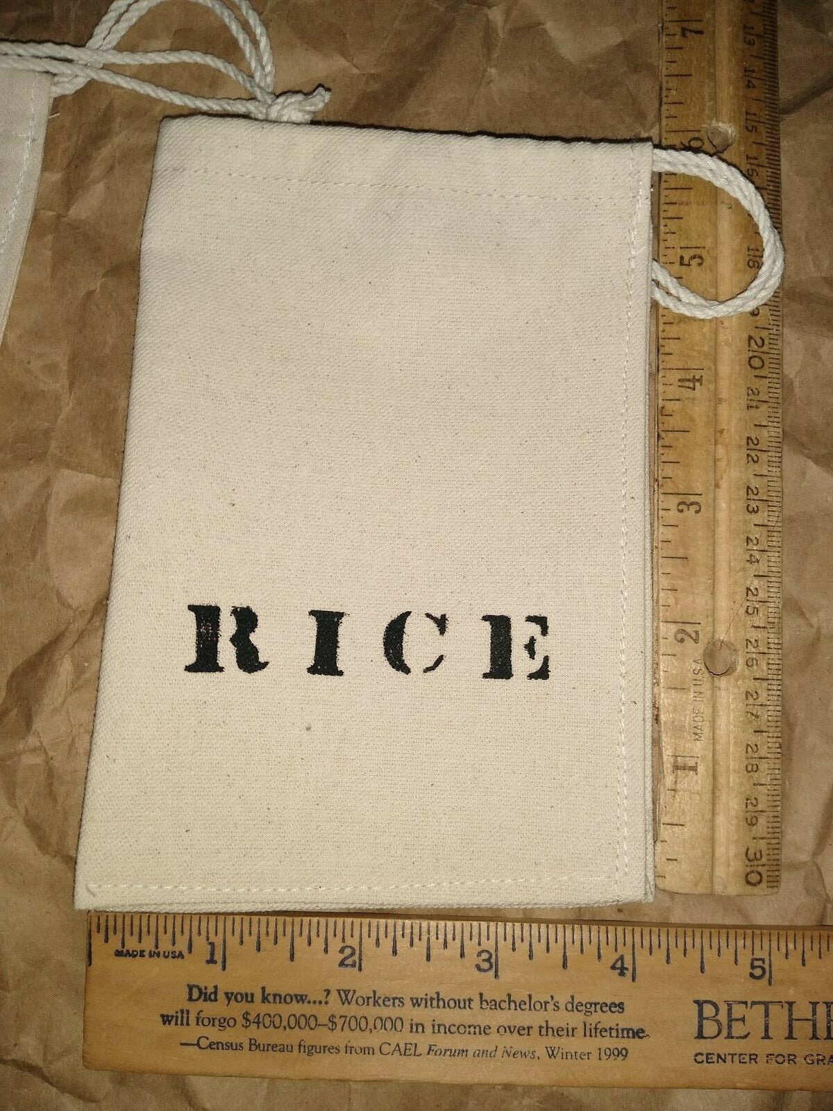 Civil War RATION Poke Haversack 4 MUSLIN BAGS Soldier Union Rebel | eBay