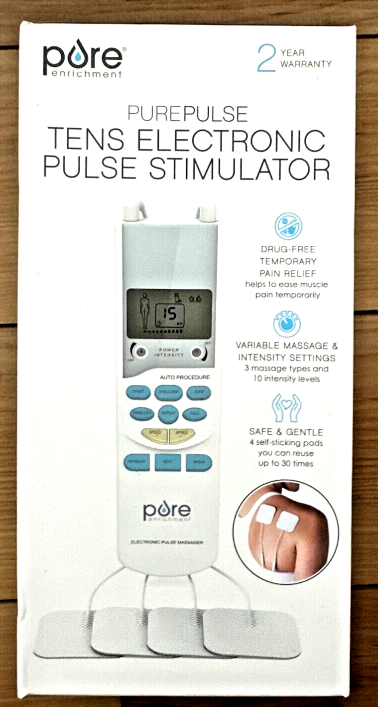 Pure Enrichment TENS PEPULSE Electronic Muscle Relief Therapy Pulse ...