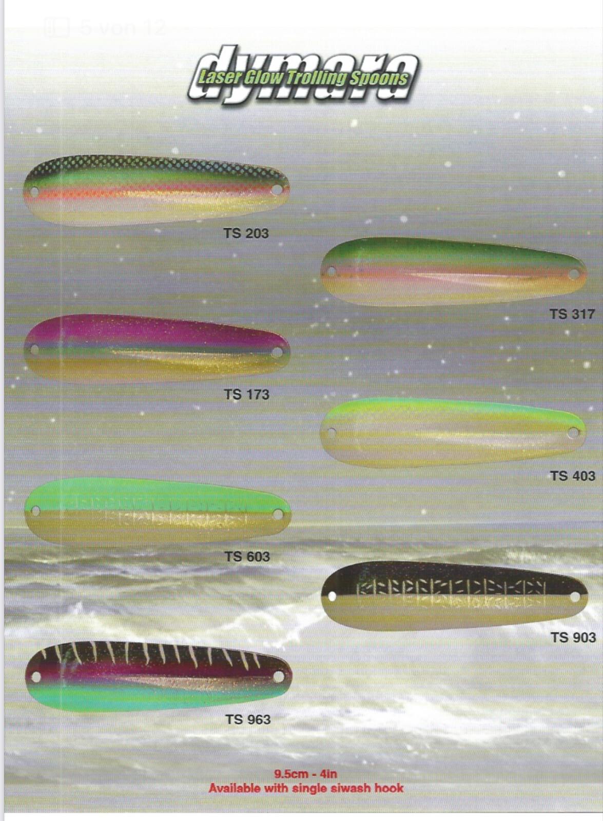 100 Stück Dymara Blinker Plinker Jigs Spoons Angelhaken Schwimmer ...