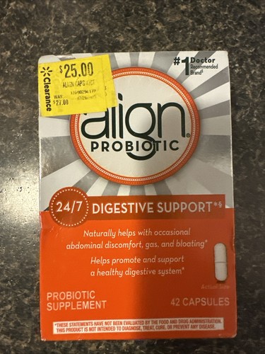 Align Probiotic 24/7 Gas Bloating Healthy Digestive System 42 Capsule ...