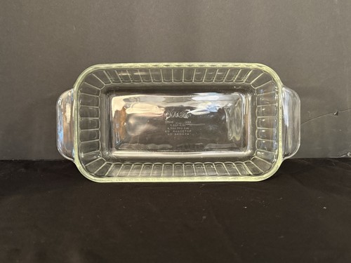 Pyrex Vintage Loaf Pan With Design Clear Glass 1.5 qt 8.5x4 | eBay