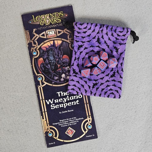 Dungeons & Dragons One Shot Adventure w/ Handmade Dice Bag and 7-pc ...