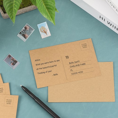 300 Pack Blank Postcards for Mailing, 4 x 6" Double Sides Blank Postcards, Brown 745060764867| eBay
