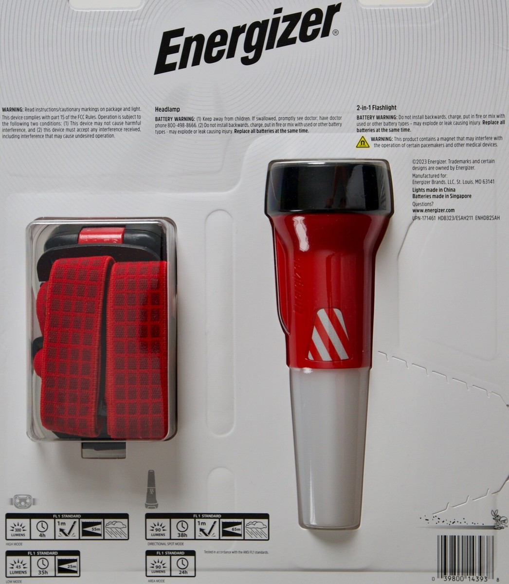 Energizer 2 In 1 Flashlight Energizer ENR Flashlight Waterproof 2 AA H