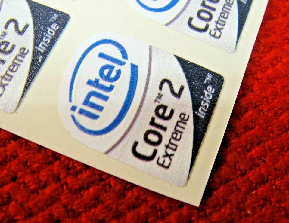 intel Core 2 Extreme inside Sticker Logo Decal for laptop desktop PC ...