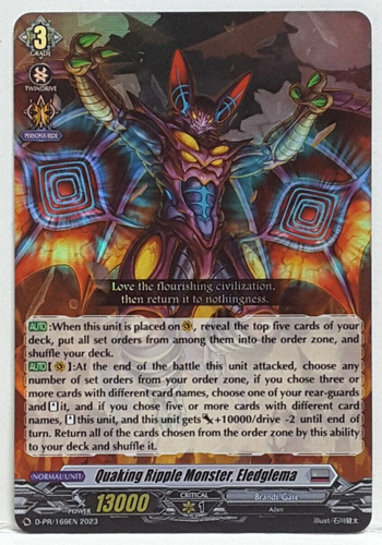 Cardfight Vanguard Quaking Ondulation Monster,Eledglema D-Pr / 169EN ...