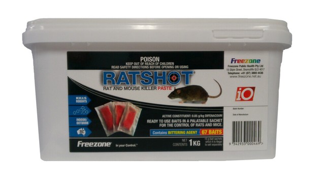 Rat Shot Bait Ratshot Paste in 15g Sachet Difenacoum Past Freezone 1kg ...