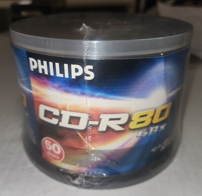 PHILIPS CD-R 50 PACK 700MB 80MIN 40X RECORDABLE BLANK MEDIA DISCS NEW ...