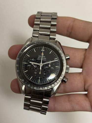 OMEGA Speedmaster 145.022 - Black Dial 42mm Vintage Watch - Ghost Bezel ...