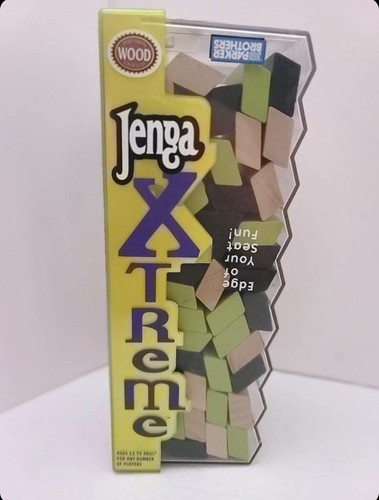 Jenga Xtreme by Parker Brothers, Slanted Wood Block Stacking Game ...
