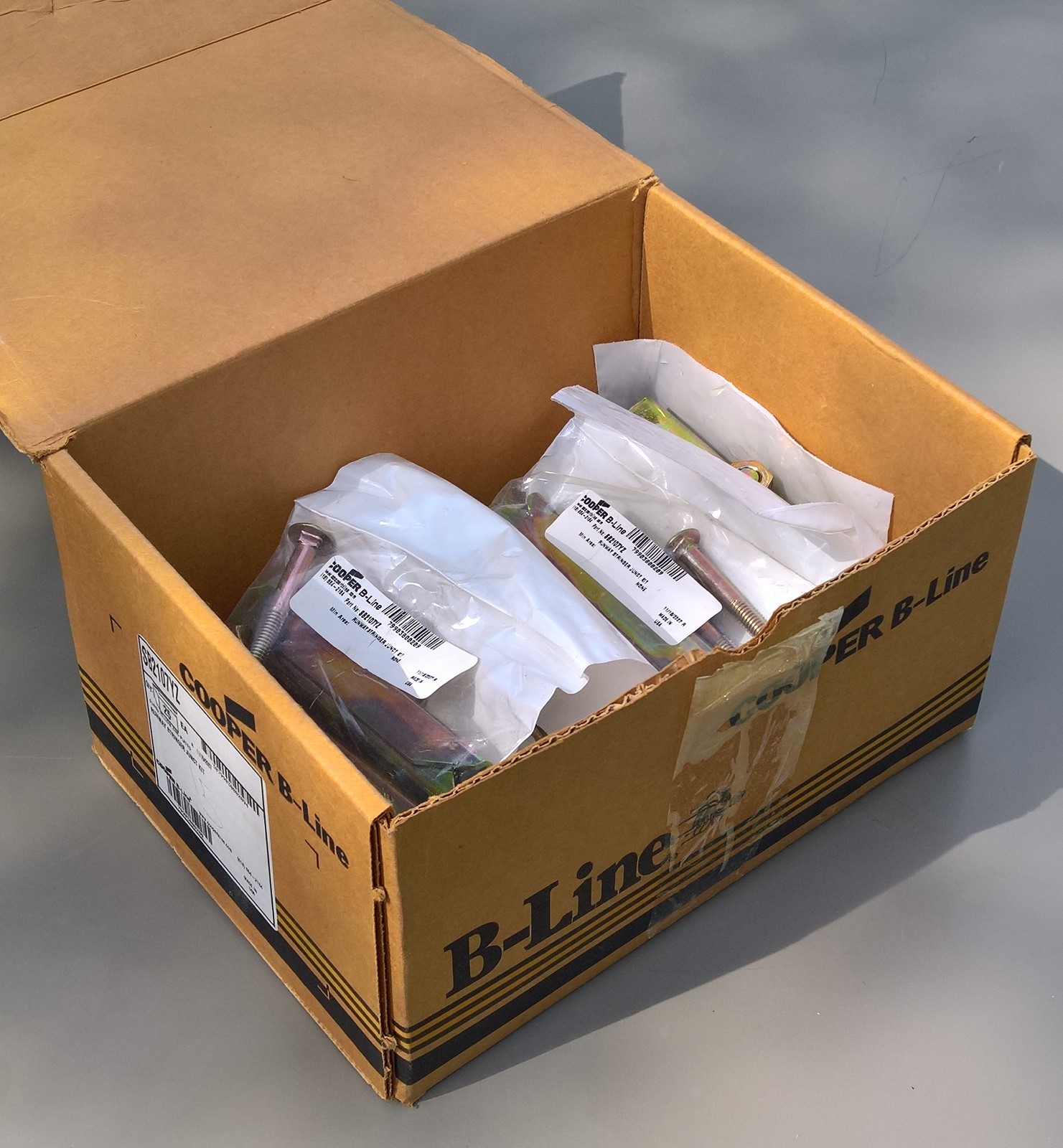 COOPER B-LINE SB2107YZ RUNWAY STRINGER JUNCTION KIT BUTT SPLICE CLAMP ...